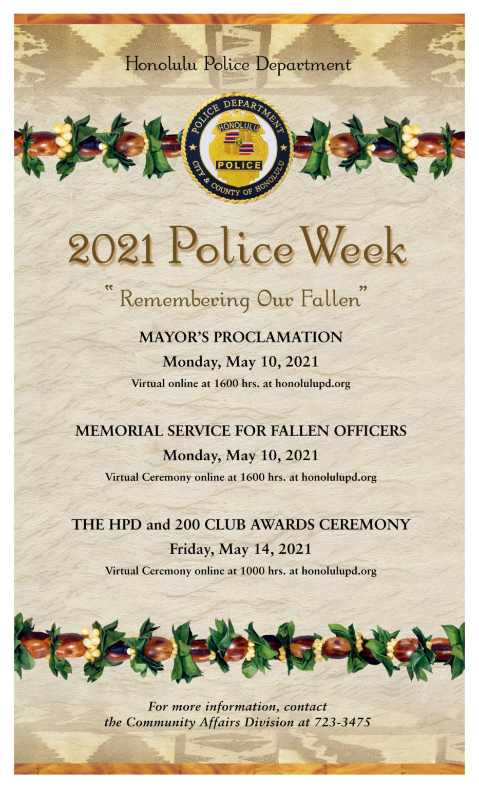 National Police Week 2021 - Honolulu Police Department