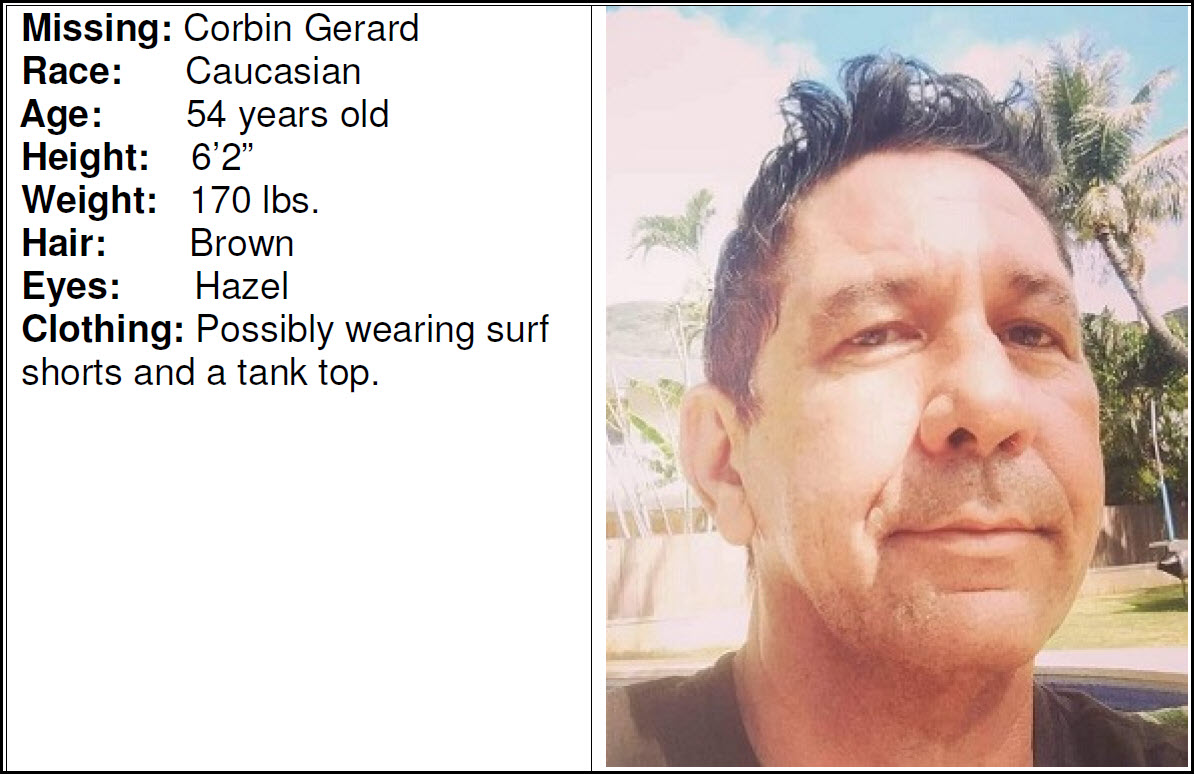 Missing Person Located: Corbin Gerard - Honolulu Police Department
