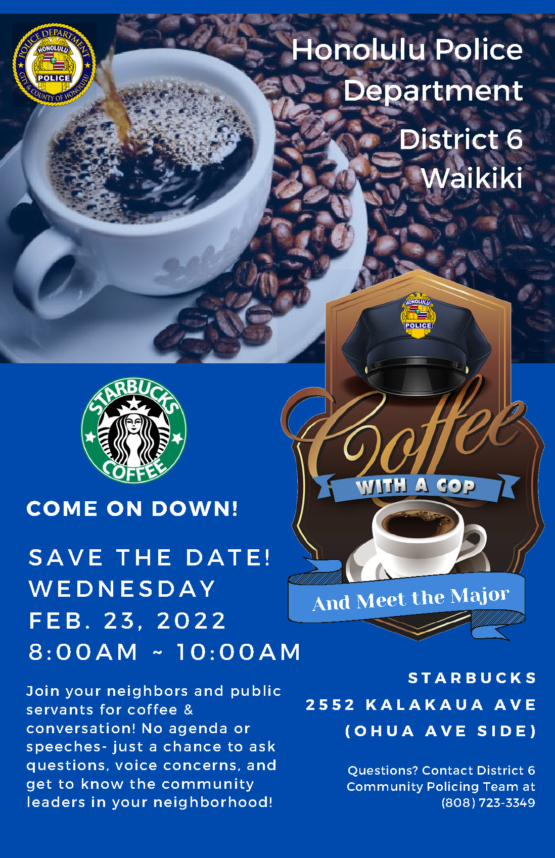Coffee with a Cop & Meet the Major - Honolulu Police Department